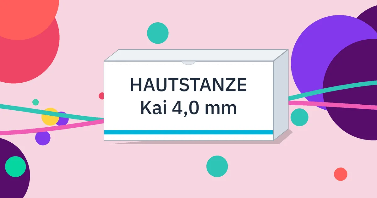 Symbolbild: Packung mit der Aufschrift HAUTSTANZE Kai 4,0 mm (PZN 18605057) – Verfügbarkeit und Bezug in Apotheken in Frankfurt am Main
