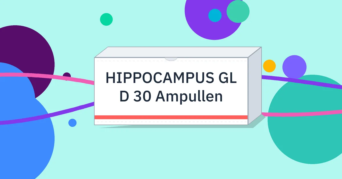 Symbolbild: Packung mit der Aufschrift HIPPOCAMPUS GL D 30 Ampullen (PZN 02878994) – Verfügbarkeit und Bezug in Apotheken in Frankfurt am Main