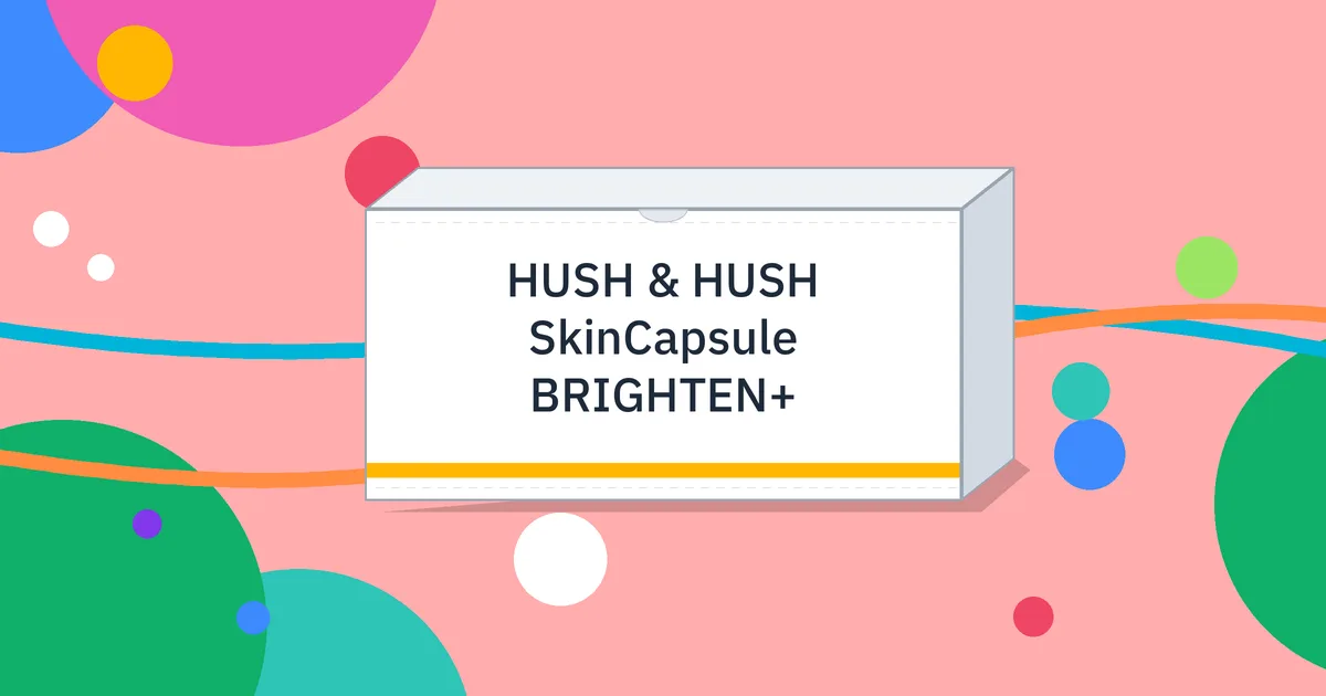 Symbolbild: Packung mit der Aufschrift HUSH & HUSH SkinCapsule BRIGHTEN+ (PZN 17364930) – Verfügbarkeit und Bezug in Apotheken in Frankfurt am Main