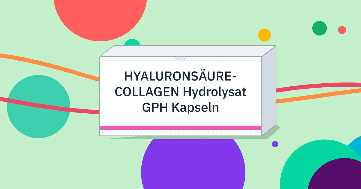 Symbolbild: Packung mit der Aufschrift HYALURONSÄURE-COLLAGEN Hydrolysat GPH Kapseln (PZN 09323845) – Verfügbarkeit und Bezug in Apotheken in Frankfurt am Main