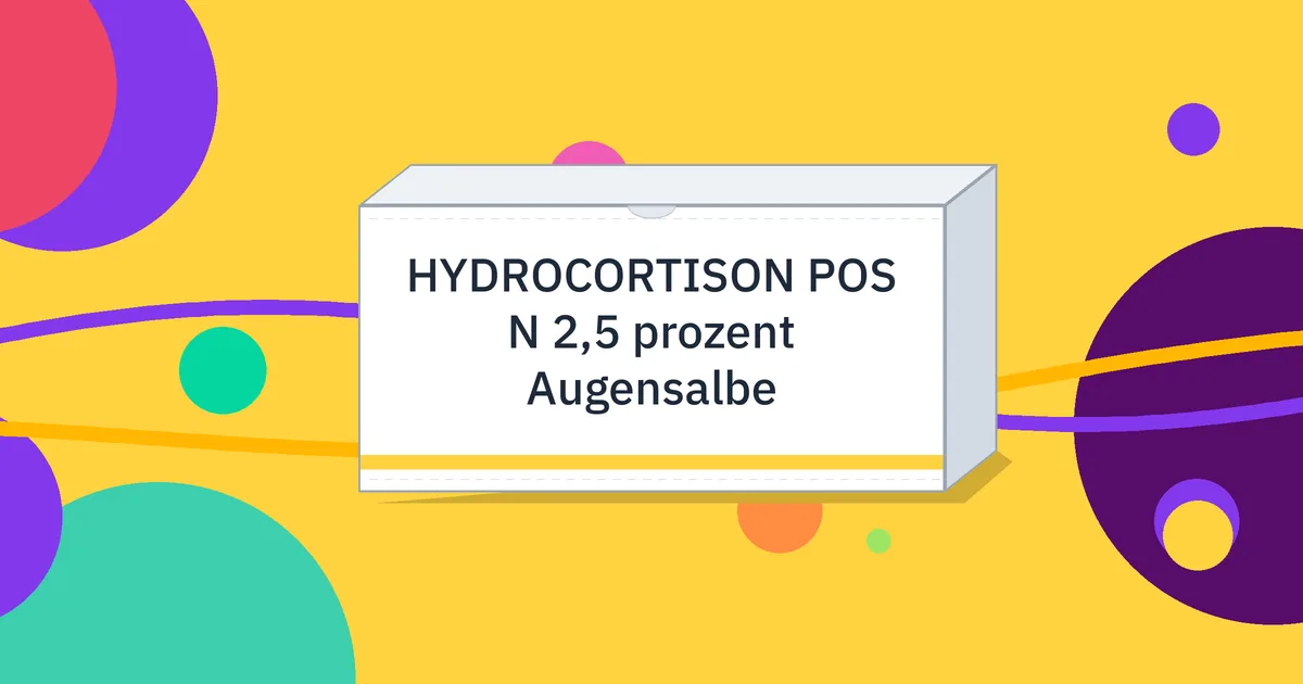 Symbolbild: Packung mit der Aufschrift HYDROCORTISON POS N 2,5 prozent Augensalbe (PZN 04806964) – Verfügbarkeit und Bezug in Apotheken in Frankfurt am Main