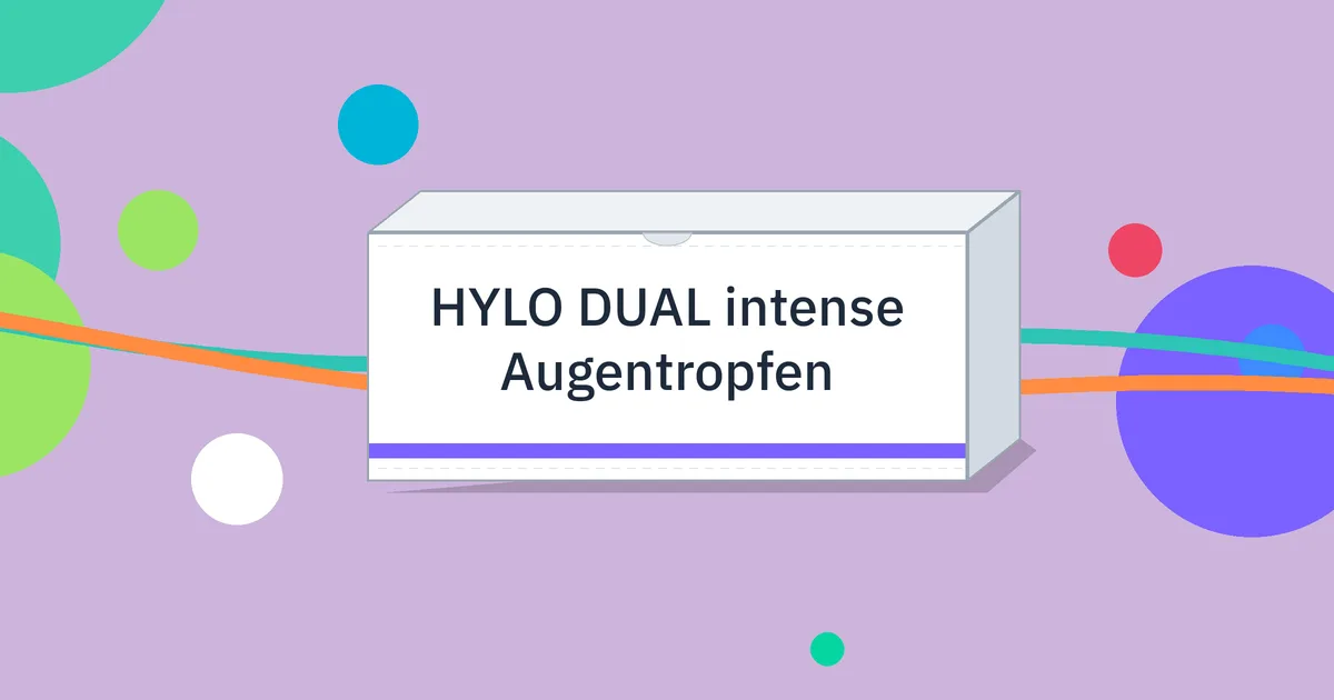 Symbolbild: Packung mit der Aufschrift HYLO DUAL intense Augentropfen (PZN 18134853) – Verfügbarkeit und Bezug in Apotheken in Frankfurt am Main