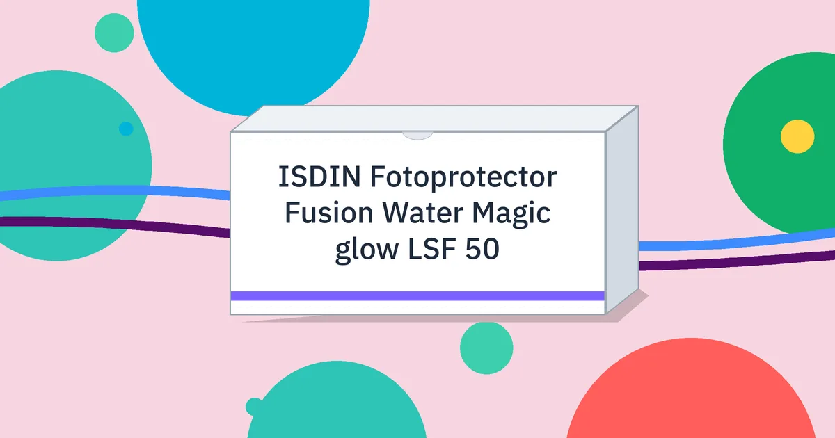 Symbolbild: Packung mit der Aufschrift ISDIN Fotoprotector Fusion Water Magic glow LSF 50 (PZN 19447583) – Verfügbarkeit und Bezug in Apotheken in Frankfurt am Main