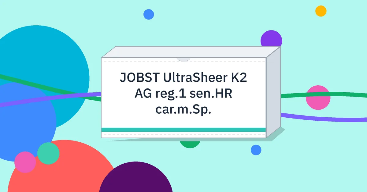 Symbolbild: Packung mit der Aufschrift JOBST UltraSheer K2 AG reg.1 sen.HR car.m.Sp. (PZN 11262140) – Verfügbarkeit und Bezug in Apotheken in Frankfurt am Main