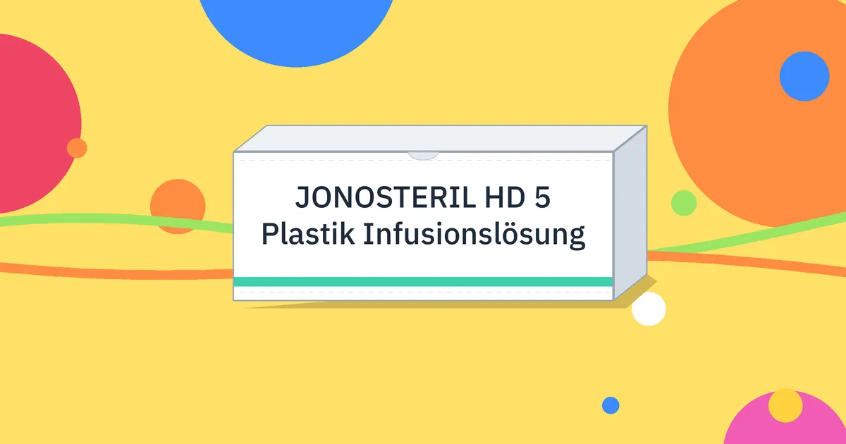 Symbolbild: Packung mit der Aufschrift JONOSTERIL HD 5 Plastik Infusionslösung (PZN 03015522) – Verfügbarkeit und Bezug in Apotheken in Frankfurt am Main