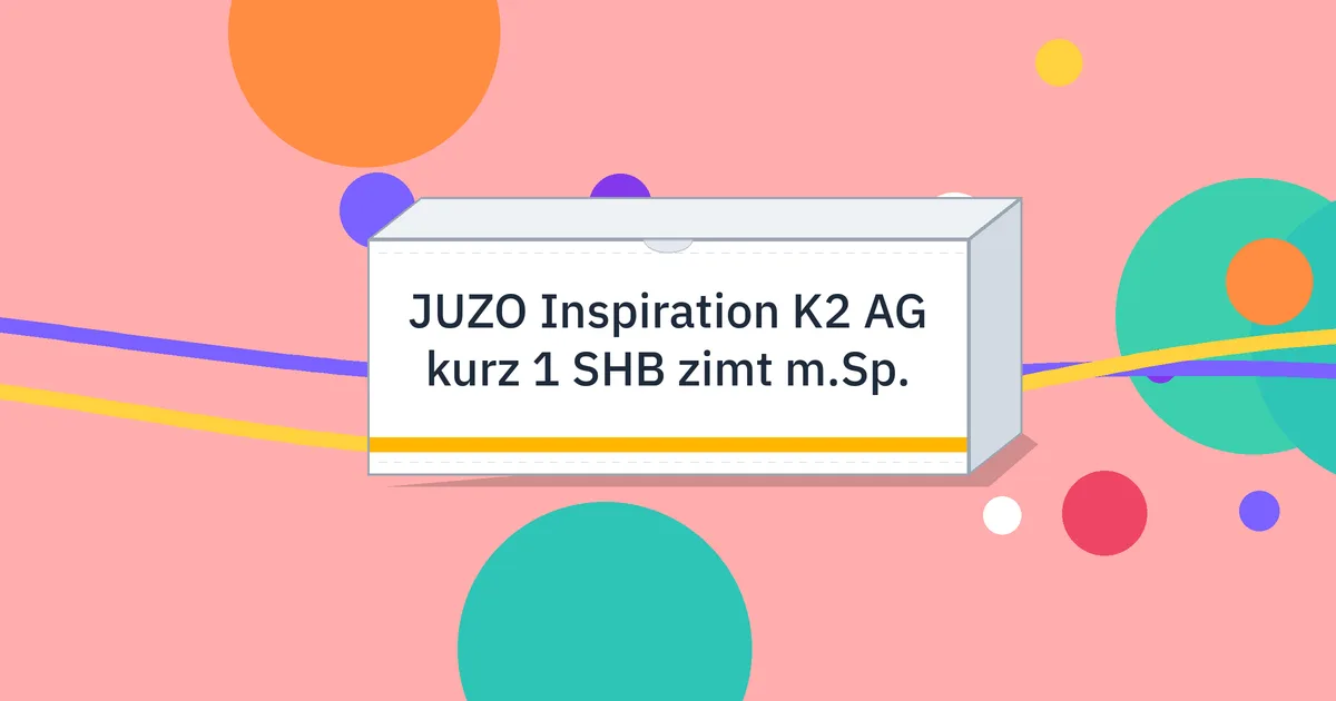 Symbolbild: Packung mit der Aufschrift JUZO Inspiration K2 AG kurz 1 SHB zimt m.Sp. (PZN 14920767) – Verfügbarkeit und Bezug in Apotheken in Frankfurt am Main