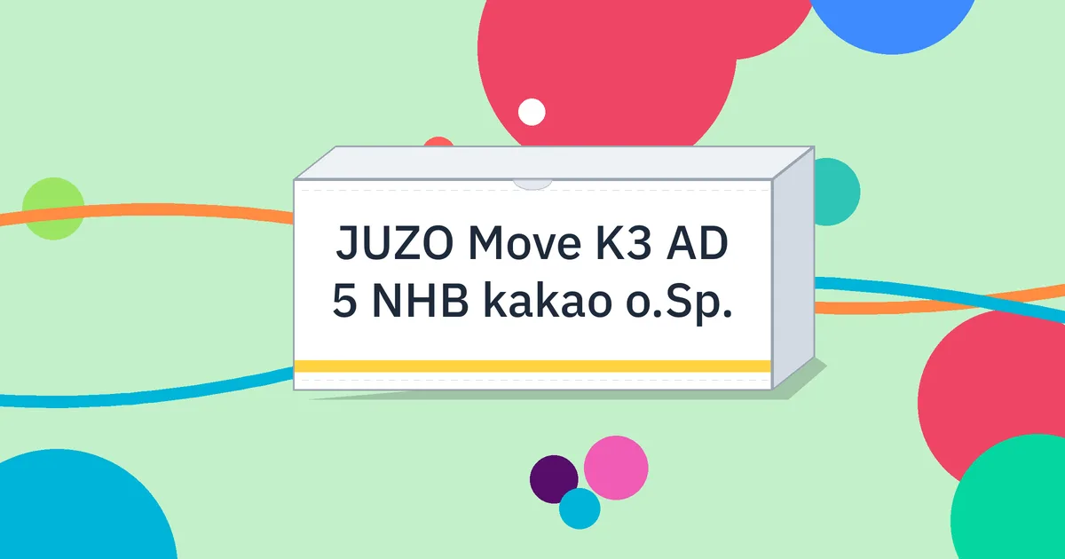 Symbolbild: Packung mit der Aufschrift JUZO Move K3 AD 5 NHB kakao o.Sp. (PZN 18571542) – Verfügbarkeit und Bezug in Apotheken in Frankfurt am Main