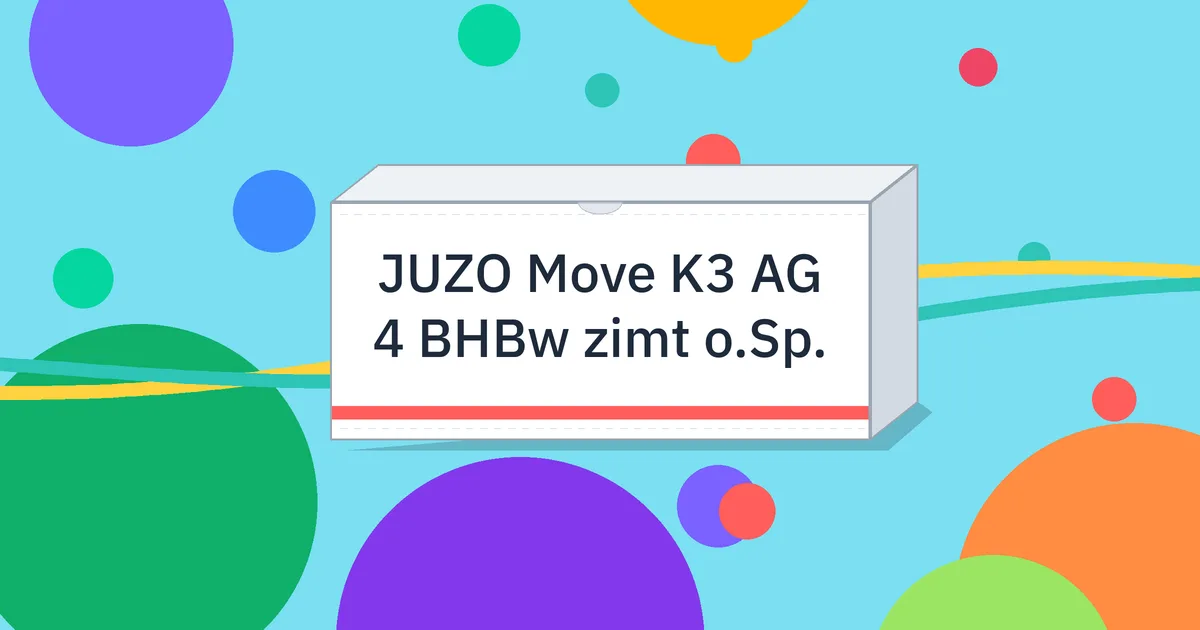Symbolbild: Packung mit der Aufschrift JUZO Move K3 AG 4 BHBw zimt o.Sp. (PZN 18577823) – Verfügbarkeit und Bezug in Apotheken in Frankfurt am Main