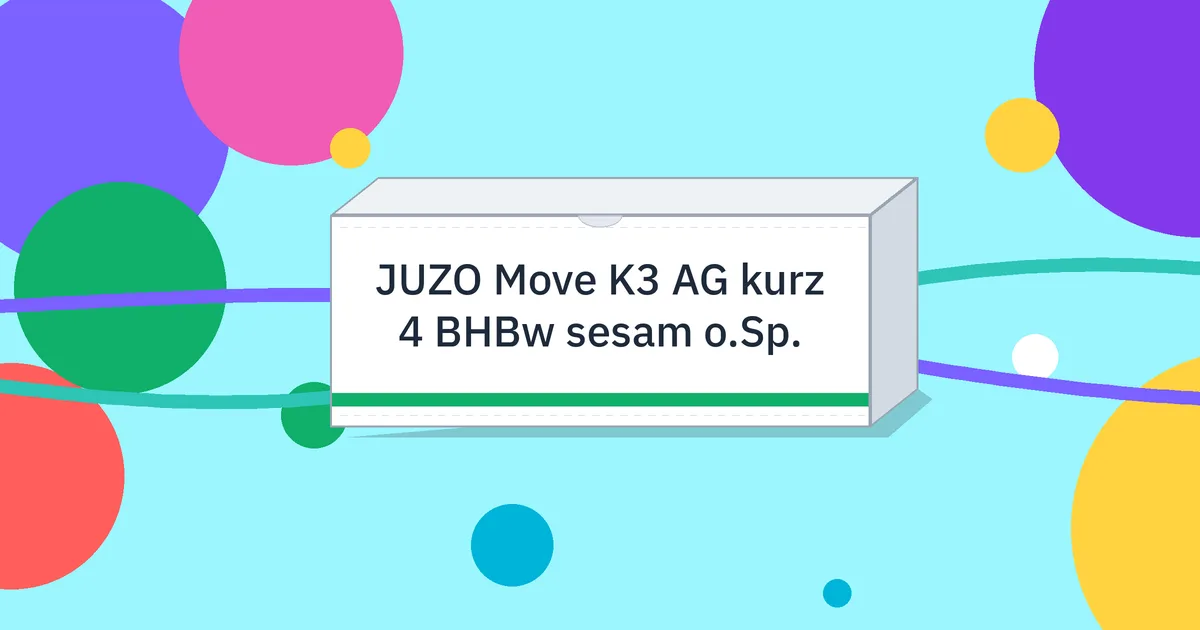 Symbolbild: Packung mit der Aufschrift JUZO Move K3 AG kurz 4 BHBw sesam o.Sp. (PZN 18581865) – Verfügbarkeit und Bezug in Apotheken in Frankfurt am Main