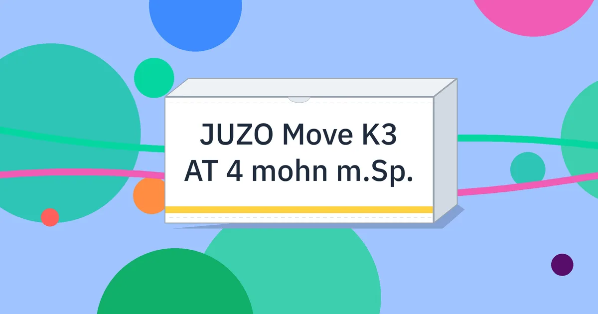 Symbolbild: Packung mit der Aufschrift JUZO Move K3 AT 4 mohn m.Sp. (PZN 20677147) – Verfügbarkeit und Bezug in Apotheken in Frankfurt am Main