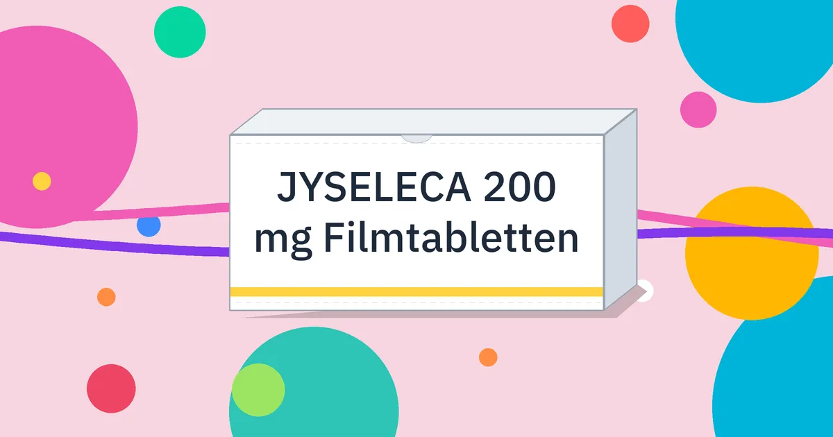 Symbolbild: Packung mit der Aufschrift JYSELECA 200 mg Filmtabletten (PZN 18064621) – Verfügbarkeit und Bezug in Apotheken in Frankfurt am Main