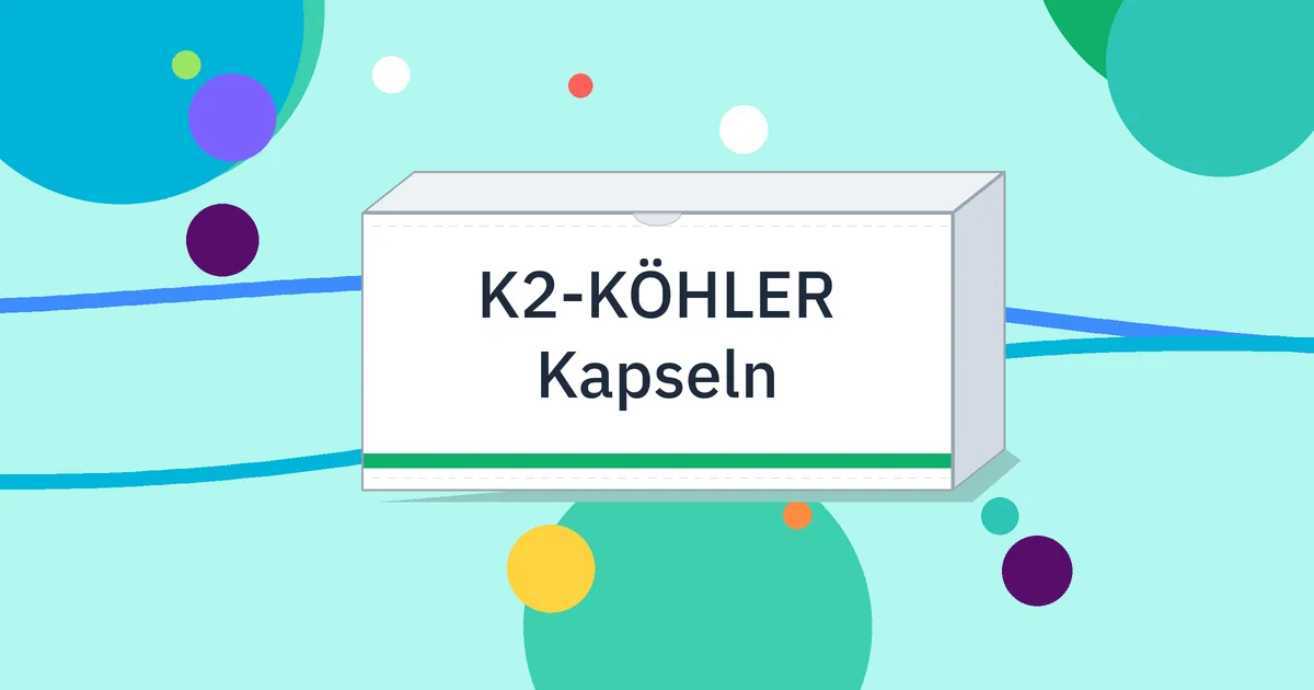 Symbolbild: Packung mit der Aufschrift K2-KÖHLER Kapseln (PZN 11335347) – Verfügbarkeit und Bezug in Apotheken in Frankfurt am Main