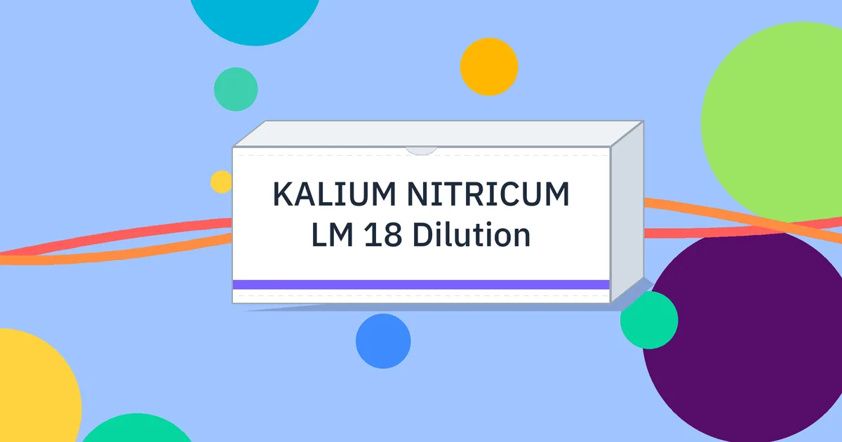 Symbolbild: Packung mit der Aufschrift KALIUM NITRICUM LM 18 Dilution (PZN 09430802) – Verfügbarkeit und Bezug in Apotheken in Frankfurt am Main