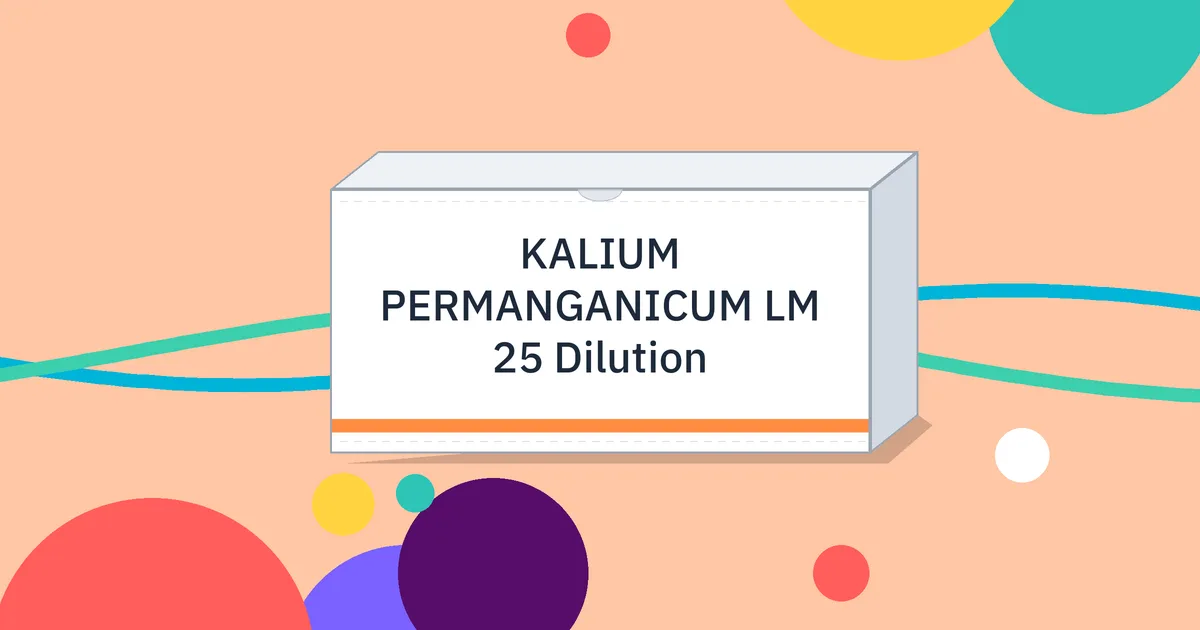 Symbolbild: Packung mit der Aufschrift KALIUM PERMANGANICUM LM 25 Dilution (PZN 12924270) – Verfügbarkeit und Bezug in Apotheken in Frankfurt am Main