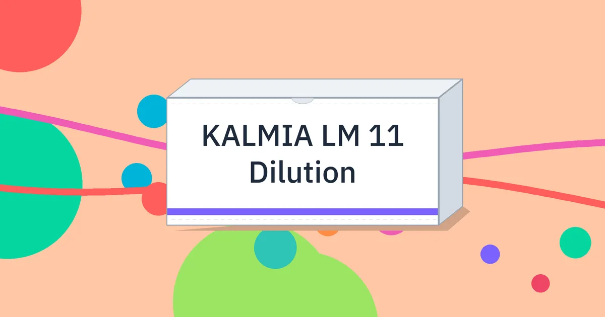 Symbolbild: Packung mit der Aufschrift KALMIA LM 11 Dilution (PZN 12927618) – Verfügbarkeit und Bezug in Apotheken in Frankfurt am Main