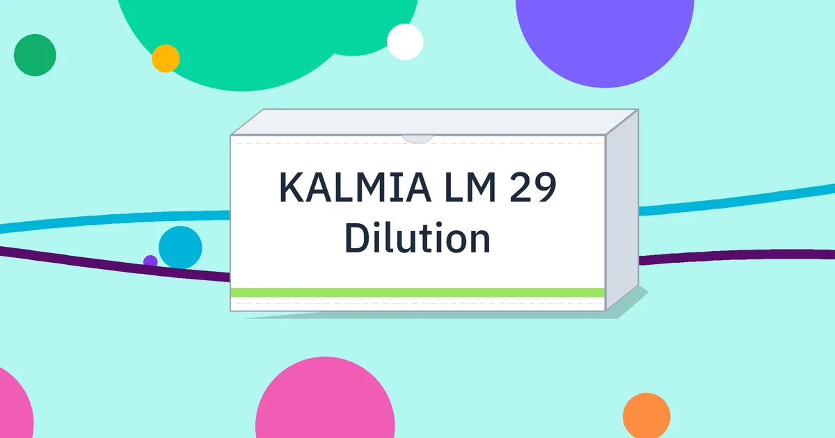 Symbolbild: Packung mit der Aufschrift KALMIA LM 29 Dilution (PZN 12927802) – Verfügbarkeit und Bezug in Apotheken in Frankfurt am Main