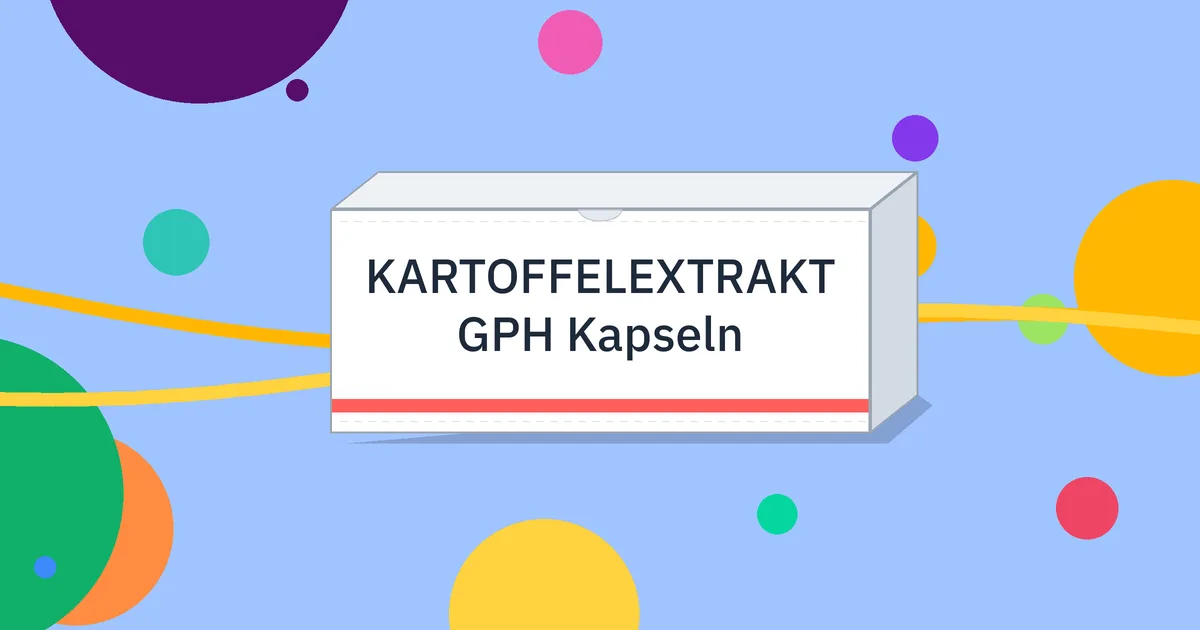 Symbolbild: Packung mit der Aufschrift KARTOFFELEXTRAKT GPH Kapseln (PZN 07605396) – Verfügbarkeit und Bezug in Apotheken in Frankfurt am Main