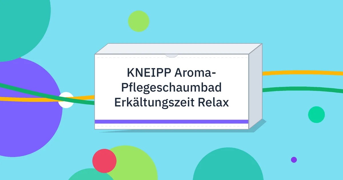 Symbolbild: Packung mit der Aufschrift KNEIPP Aroma-Pflegeschaumbad Erkältungszeit Relax (PZN 19801576) – Verfügbarkeit und Bezug in Apotheken in Frankfurt am Main
