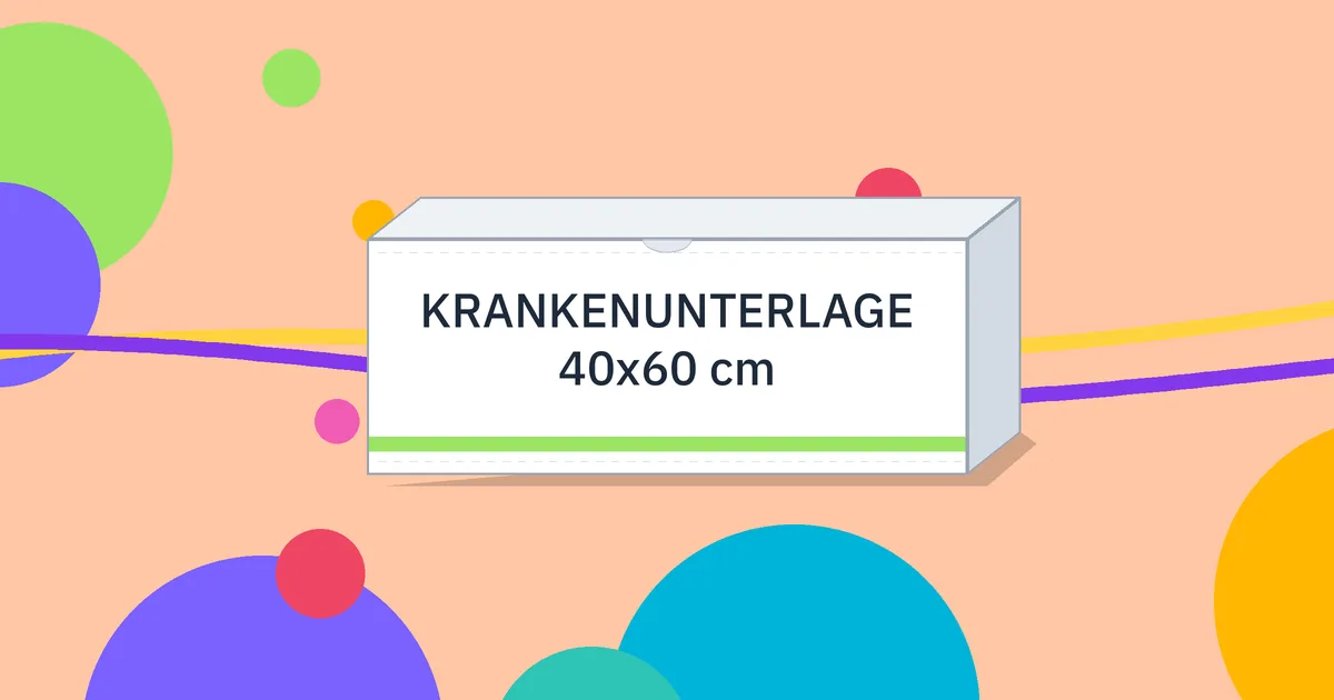 Symbolbild: Packung mit der Aufschrift KRANKENUNTERLAGE 40x60 cm (PZN 01722422) – Verfügbarkeit und Bezug in Apotheken in Frankfurt am Main
