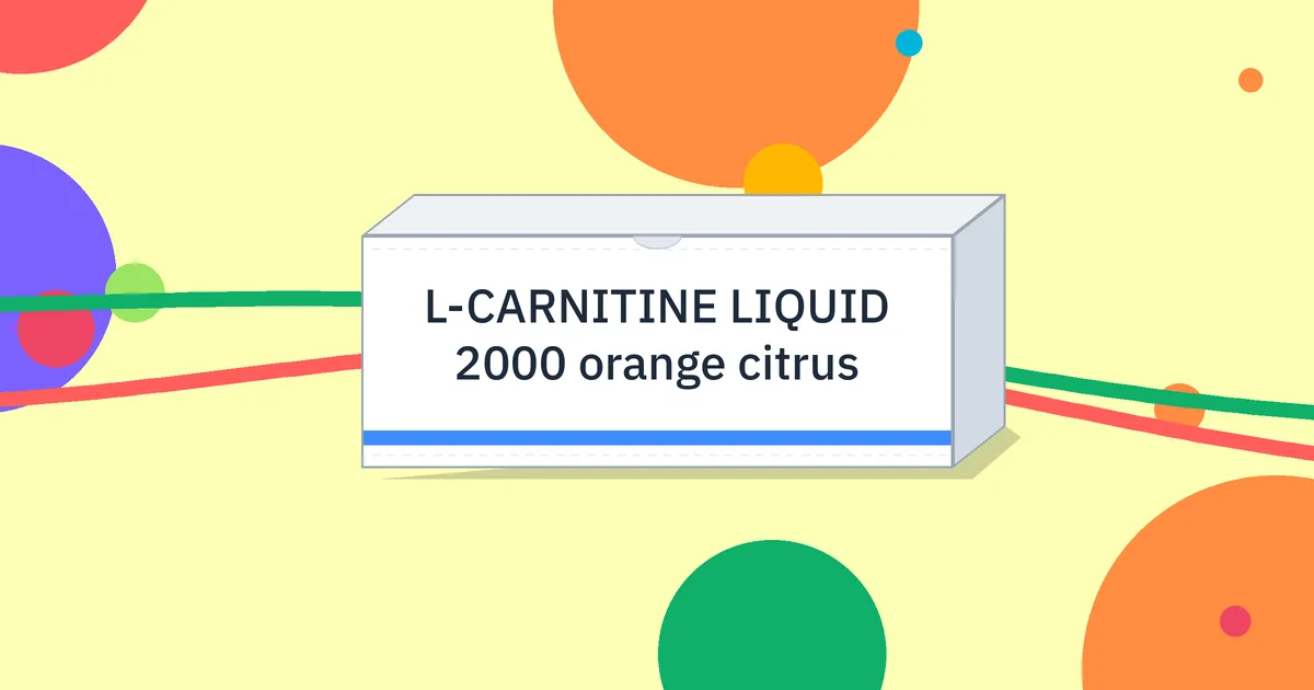 Symbolbild: Packung mit der Aufschrift L-CARNITINE LIQUID 2000 orange citrus (PZN 09517756) – Verfügbarkeit und Bezug in Apotheken in Frankfurt am Main