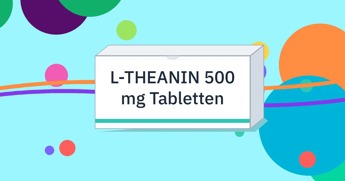 Symbolbild: Packung mit der Aufschrift L-THEANIN 500 mg Tabletten (PZN 12408574) – Verfügbarkeit und Bezug in Apotheken in Frankfurt am Main