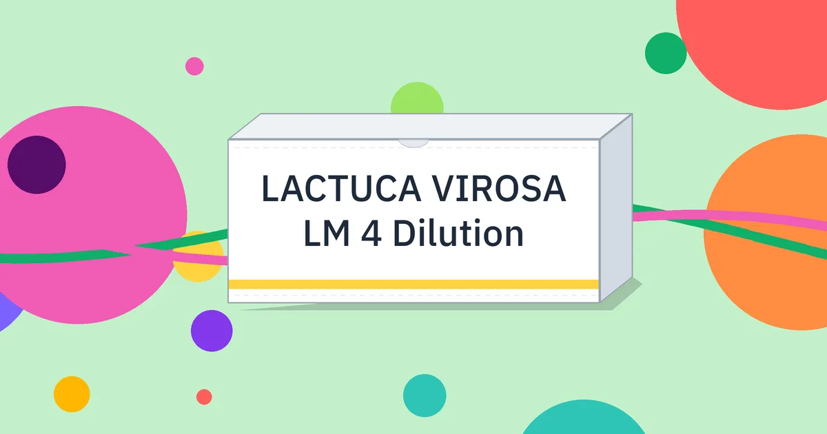 Symbolbild: Packung mit der Aufschrift LACTUCA VIROSA LM 4 Dilution (PZN 13520712) – Verfügbarkeit und Bezug in Apotheken in Frankfurt am Main