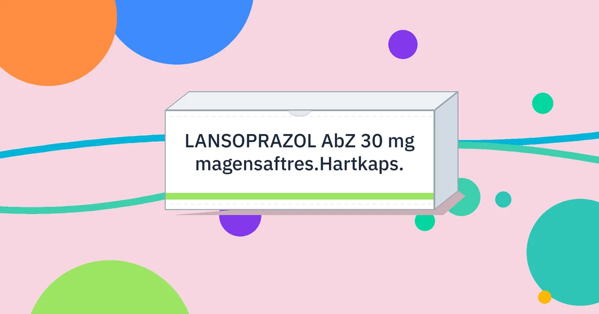 Symbolbild: Packung mit der Aufschrift LANSOPRAZOL AbZ 30 mg magensaftres.Hartkaps. (PZN 00012813) – Verfügbarkeit und Bezug in Apotheken in Frankfurt am Main