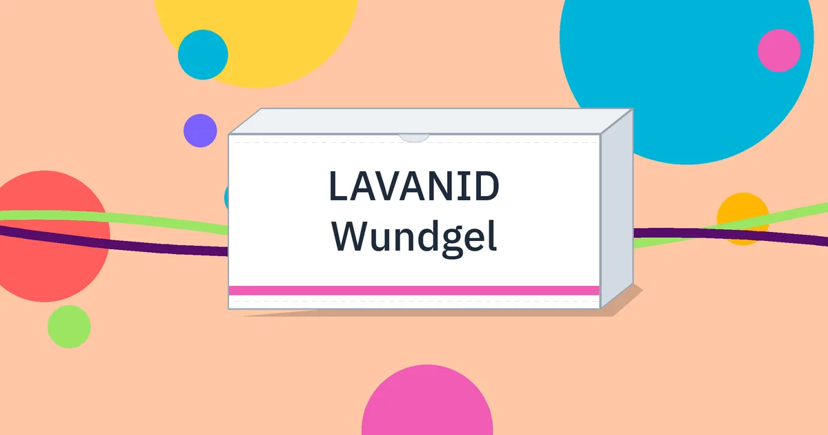 Symbolbild: Packung mit der Aufschrift LAVANID Wundgel (PZN 18824411) – Verfügbarkeit und Bezug in Apotheken in Frankfurt am Main