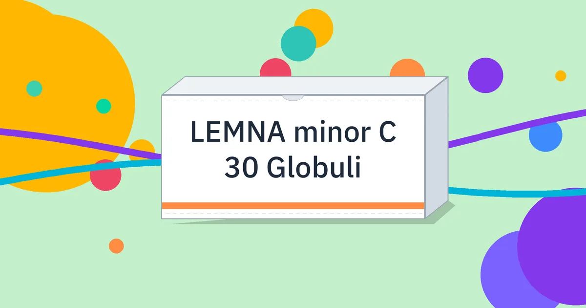 Symbolbild: Packung mit der Aufschrift LEMNA minor C 30 Globuli (PZN 08479456) – Verfügbarkeit und Bezug in Apotheken in Frankfurt am Main