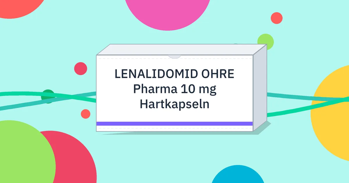 Symbolbild: Packung mit der Aufschrift LENALIDOMID OHRE Pharma 10 mg Hartkapseln (PZN 17620379) – Verfügbarkeit und Bezug in Apotheken in Frankfurt am Main