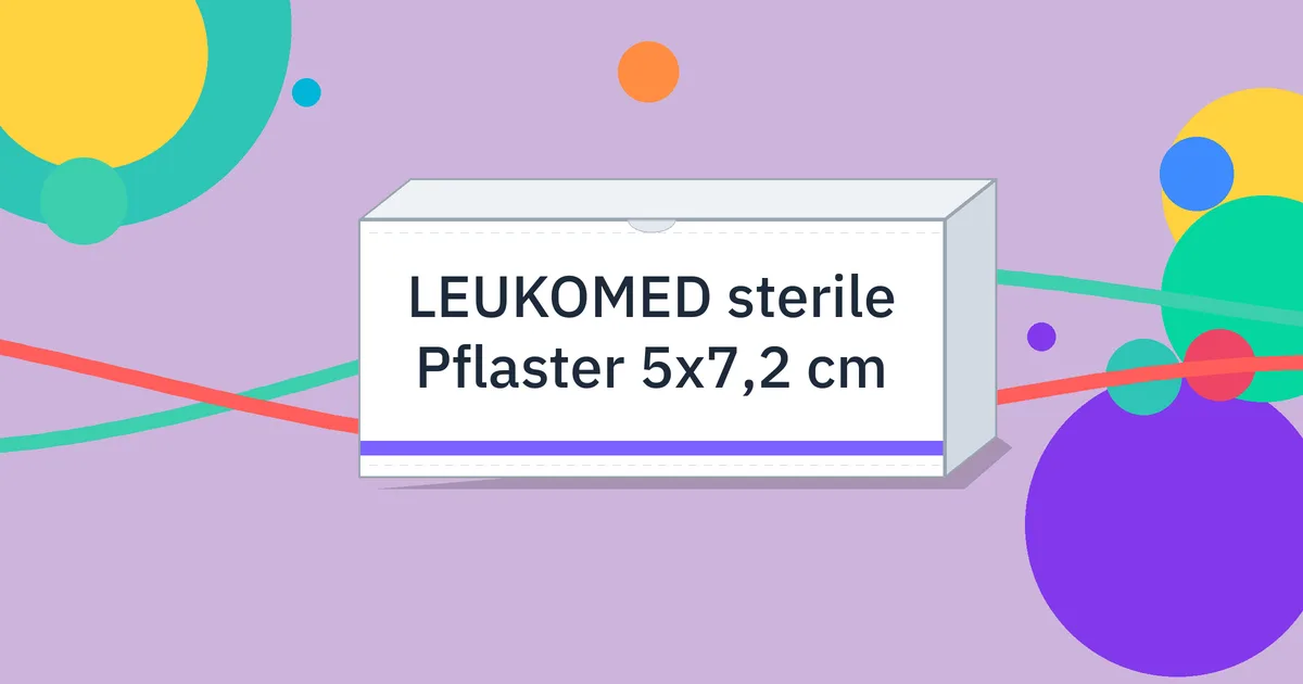 Symbolbild: Packung mit der Aufschrift LEUKOMED sterile Pflaster 5x7,2 cm (PZN 18223249) – Verfügbarkeit und Bezug in Apotheken in Frankfurt am Main