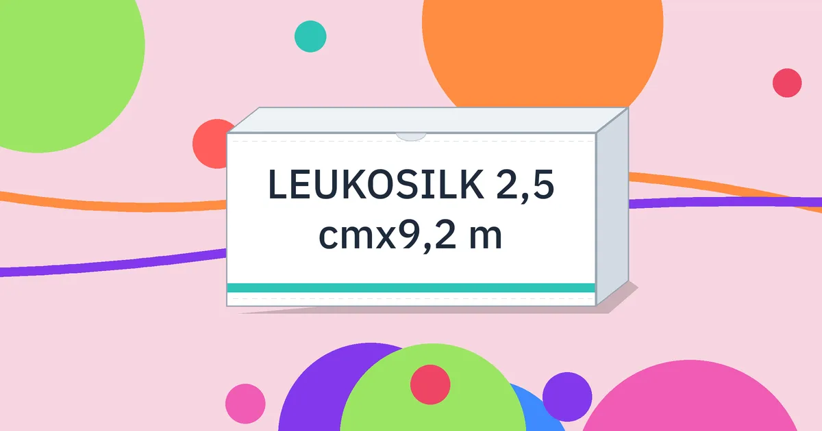 Symbolbild: Packung mit der Aufschrift LEUKOSILK 2,5 cmx9,2 m (PZN 19347870) – Verfügbarkeit und Bezug in Apotheken in Frankfurt am Main