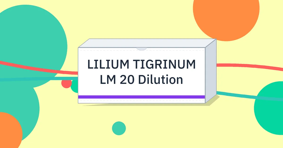 Symbolbild: Packung mit der Aufschrift LILIUM TIGRINUM LM 20 Dilution (PZN 12931198) – Verfügbarkeit und Bezug in Apotheken in Frankfurt am Main