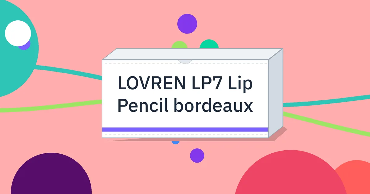 Symbolbild: Packung mit der Aufschrift LOVREN LP7 Lip Pencil bordeaux (PZN 20030641) – Verfügbarkeit und Bezug in Apotheken in Frankfurt am Main