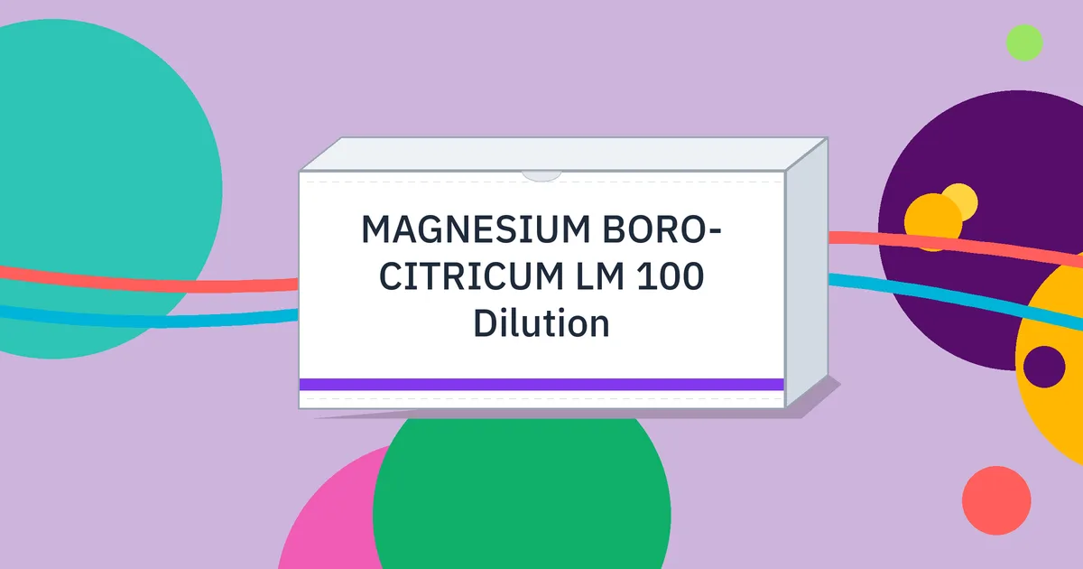 Symbolbild: Packung mit der Aufschrift MAGNESIUM BORO-CITRICUM LM 100 Dilution (PZN 12936882) – Verfügbarkeit und Bezug in Apotheken in Frankfurt am Main