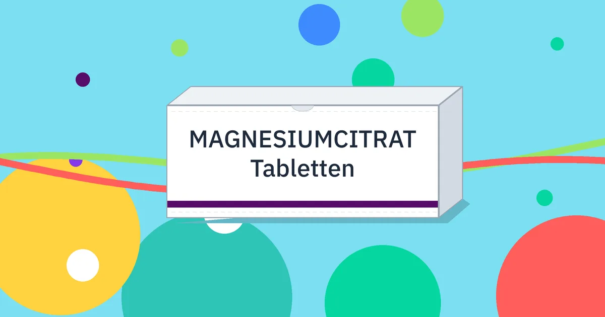 Symbolbild: Packung mit der Aufschrift MAGNESIUMCITRAT Tabletten (PZN 18199172) – Verfügbarkeit und Bezug in Apotheken in Frankfurt am Main