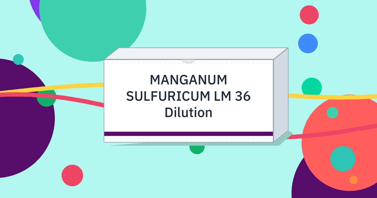 Symbolbild: Packung mit der Aufschrift MANGANUM SULFURICUM LM 36 Dilution (PZN 12946248) – Verfügbarkeit und Bezug in Apotheken in Frankfurt am Main