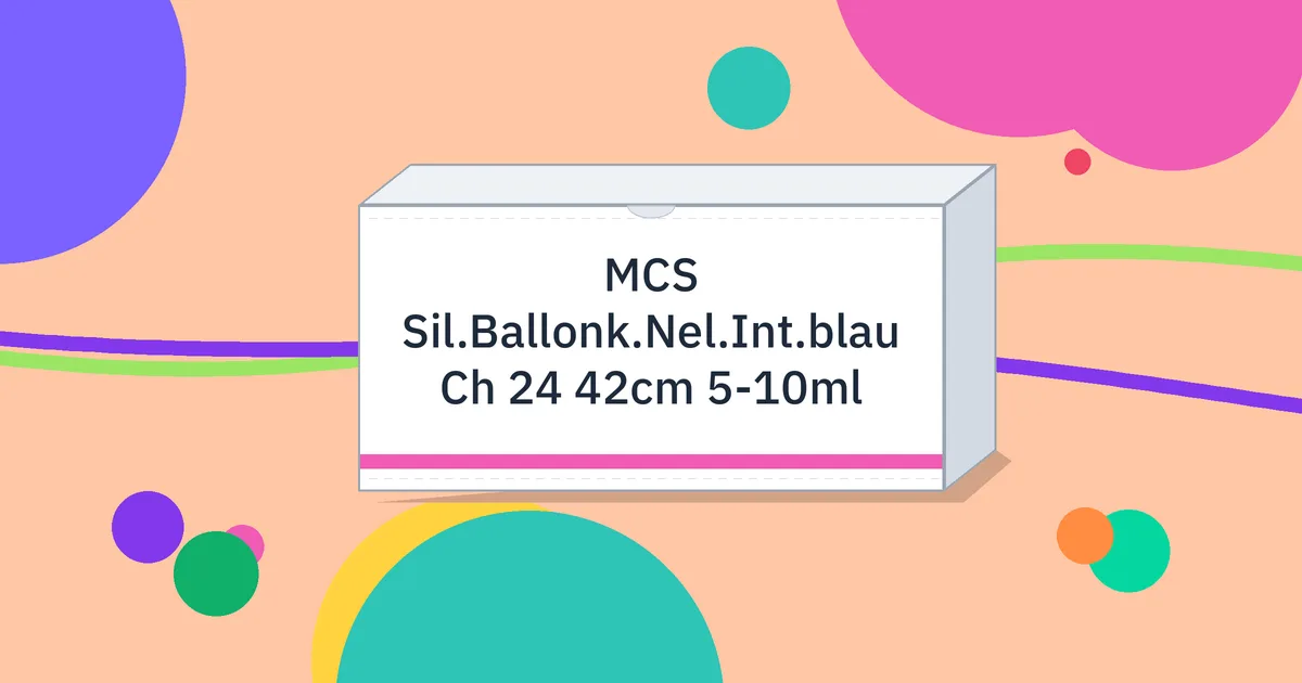 Symbolbild: Packung mit der Aufschrift MCS Sil.Ballonk.Nel.Int.blau Ch 24 42cm 5-10ml (PZN 04800111) – Verfügbarkeit und Bezug in Apotheken in Frankfurt am Main