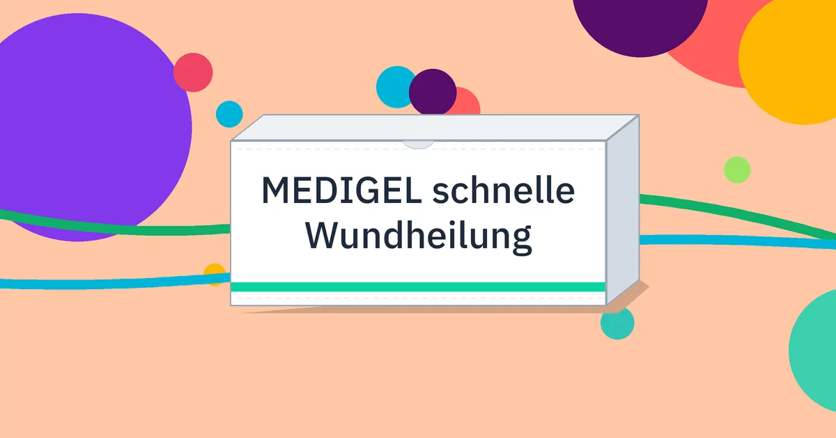 Symbolbild: Packung mit der Aufschrift MEDIGEL schnelle Wundheilung (PZN 10333547) – Verfügbarkeit und Bezug in Apotheken in Frankfurt am Main