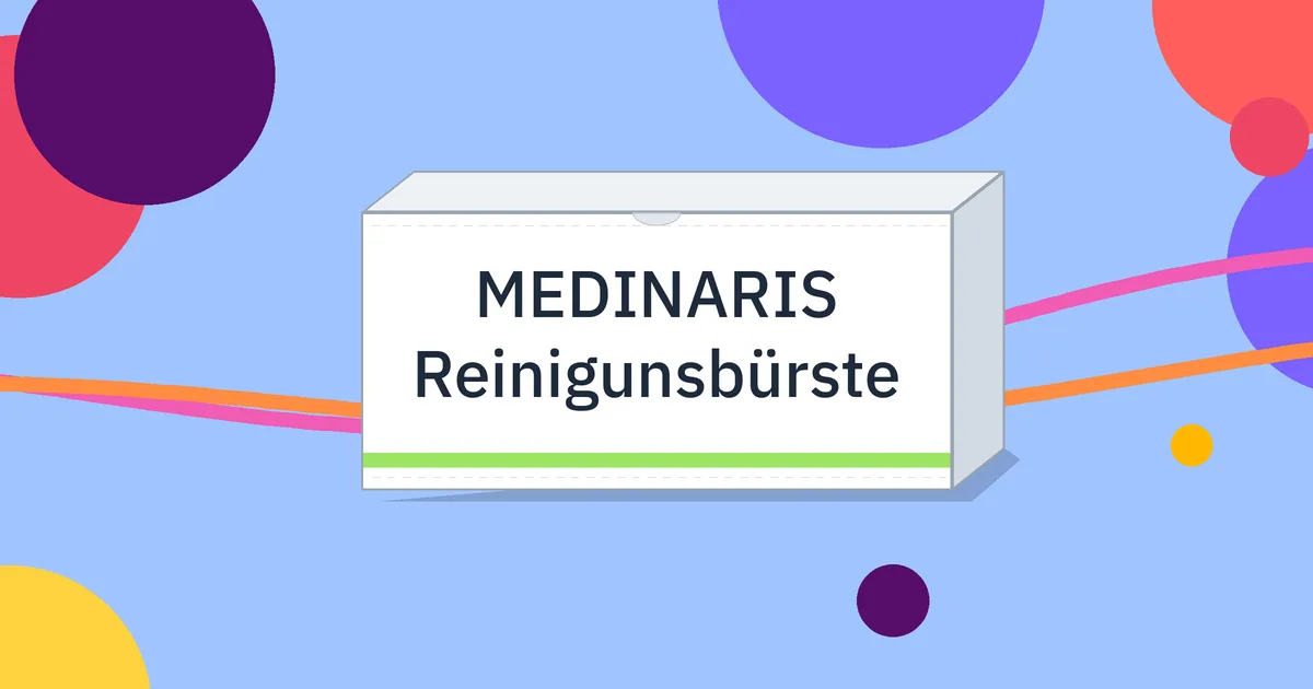 Symbolbild: Packung mit der Aufschrift MEDINARIS Reinigunsbürste (PZN 05370813) – Verfügbarkeit und Bezug in Apotheken in Frankfurt am Main