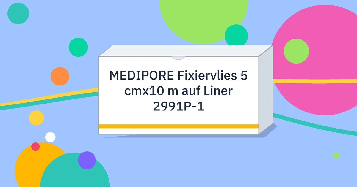 Symbolbild: Packung mit der Aufschrift MEDIPORE Fixiervlies 5 cmx10 m auf Liner 2991P-1 (PZN 20129635) – Verfügbarkeit und Bezug in Apotheken in Frankfurt am Main