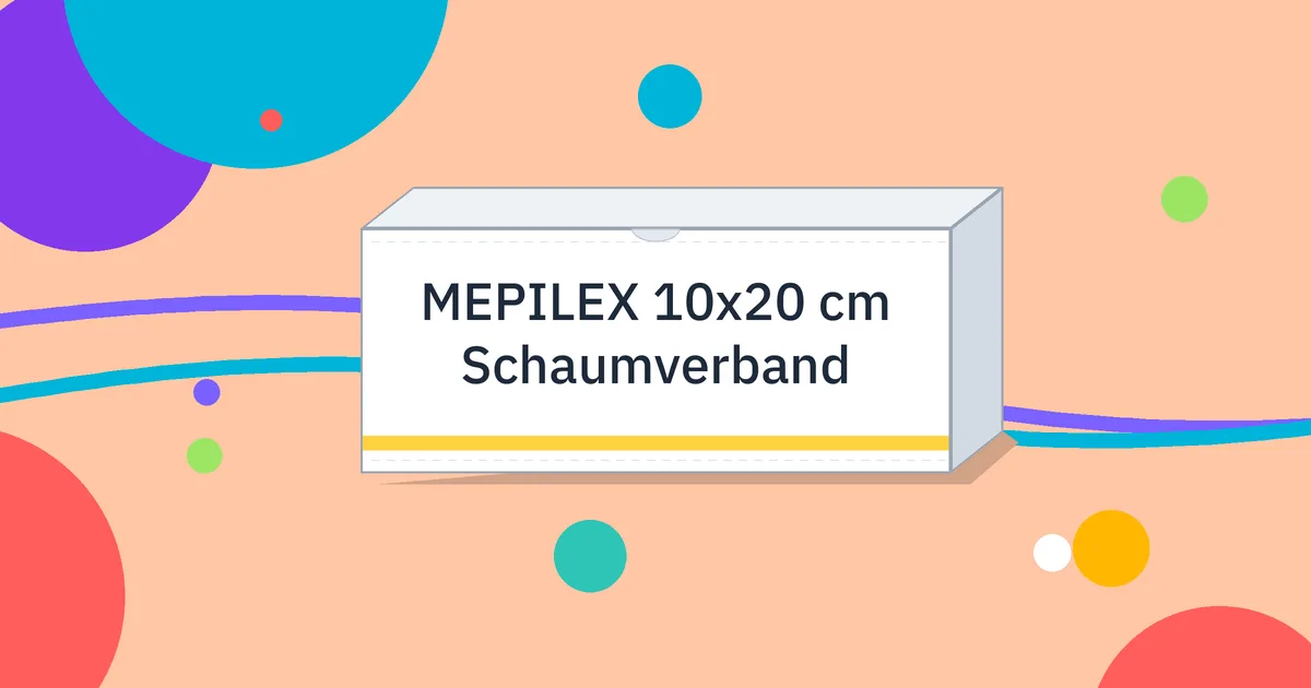 Symbolbild: Packung mit der Aufschrift MEPILEX 10x20 cm Schaumverband (PZN 18799966) – Verfügbarkeit und Bezug in Apotheken in Frankfurt am Main