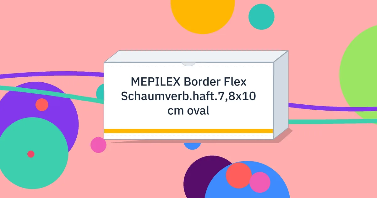 Symbolbild: Packung mit der Aufschrift MEPILEX Border Flex Schaumverb.haft.7,8x10 cm oval (PZN 16833742) – Verfügbarkeit und Bezug in Apotheken in Frankfurt am Main