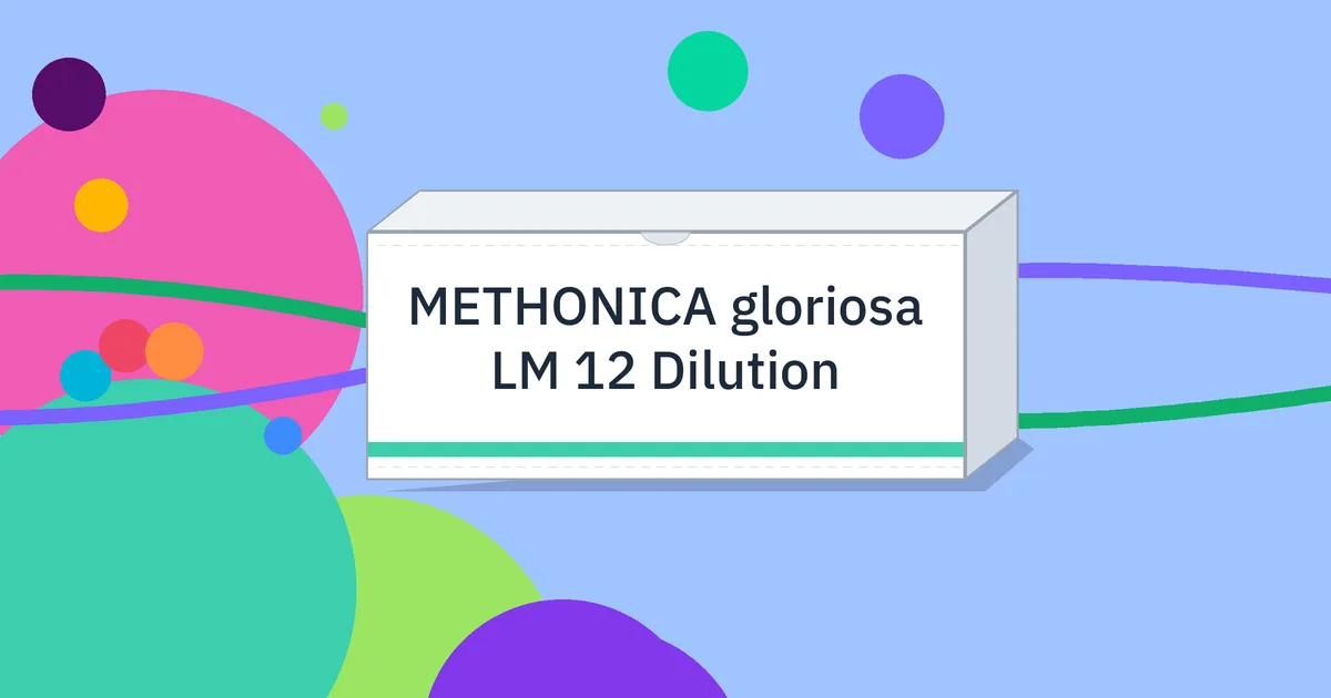 Symbolbild: Packung mit der Aufschrift METHONICA gloriosa LM 12 Dilution (PZN 13606537) – Verfügbarkeit und Bezug in Apotheken in Frankfurt am Main