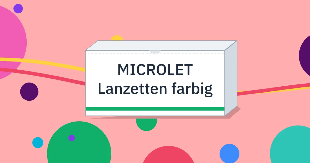 Symbolbild: Packung mit der Aufschrift MICROLET Lanzetten farbig (PZN 19768896) – Verfügbarkeit und Bezug in Apotheken in Frankfurt am Main