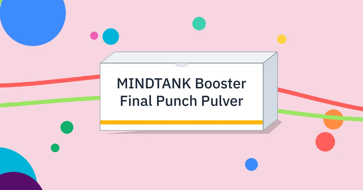 Symbolbild: Packung mit der Aufschrift MINDTANK Booster Final Punch Pulver (PZN 18652944) – Verfügbarkeit und Bezug in Apotheken in Frankfurt am Main
