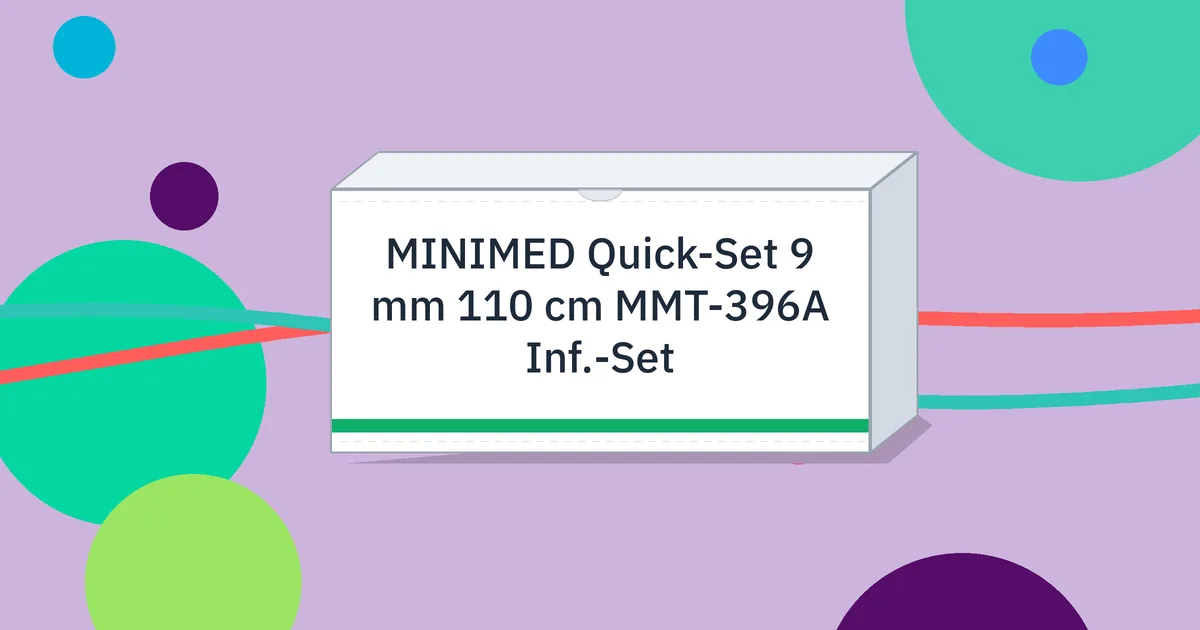 Symbolbild: Packung mit der Aufschrift MINIMED Quick-Set 9 mm 110 cm MMT-396A Inf.-Set (PZN 16759069) – Verfügbarkeit und Bezug in Apotheken in Frankfurt am Main