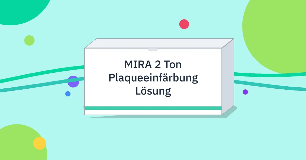 Symbolbild: Packung mit der Aufschrift MIRA 2 Ton Plaqueeinfärbung Lösung (PZN 07578943) – Verfügbarkeit und Bezug in Apotheken in Frankfurt am Main