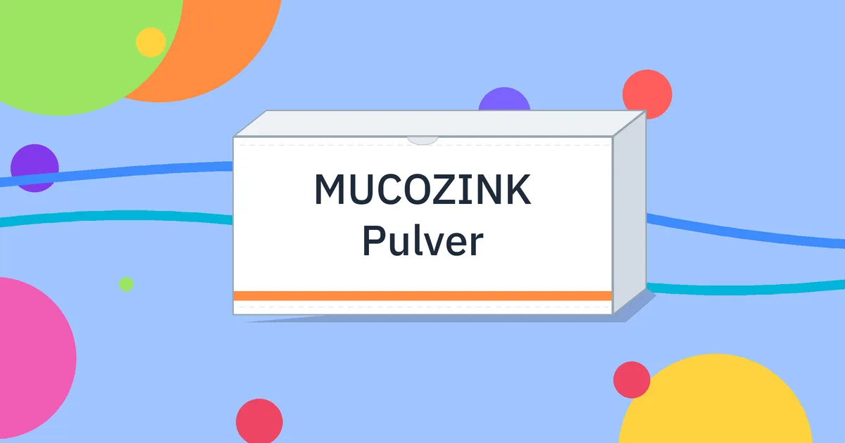 Symbolbild: Packung mit der Aufschrift MUCOZINK Pulver (PZN 12901553) – Verfügbarkeit und Bezug in Apotheken in Frankfurt am Main