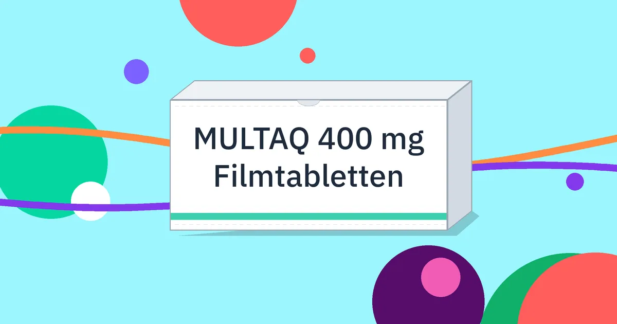 Symbolbild: Packung mit der Aufschrift MULTAQ 400 mg Filmtabletten (PZN 05387618) – Verfügbarkeit und Bezug in Apotheken in Frankfurt am Main